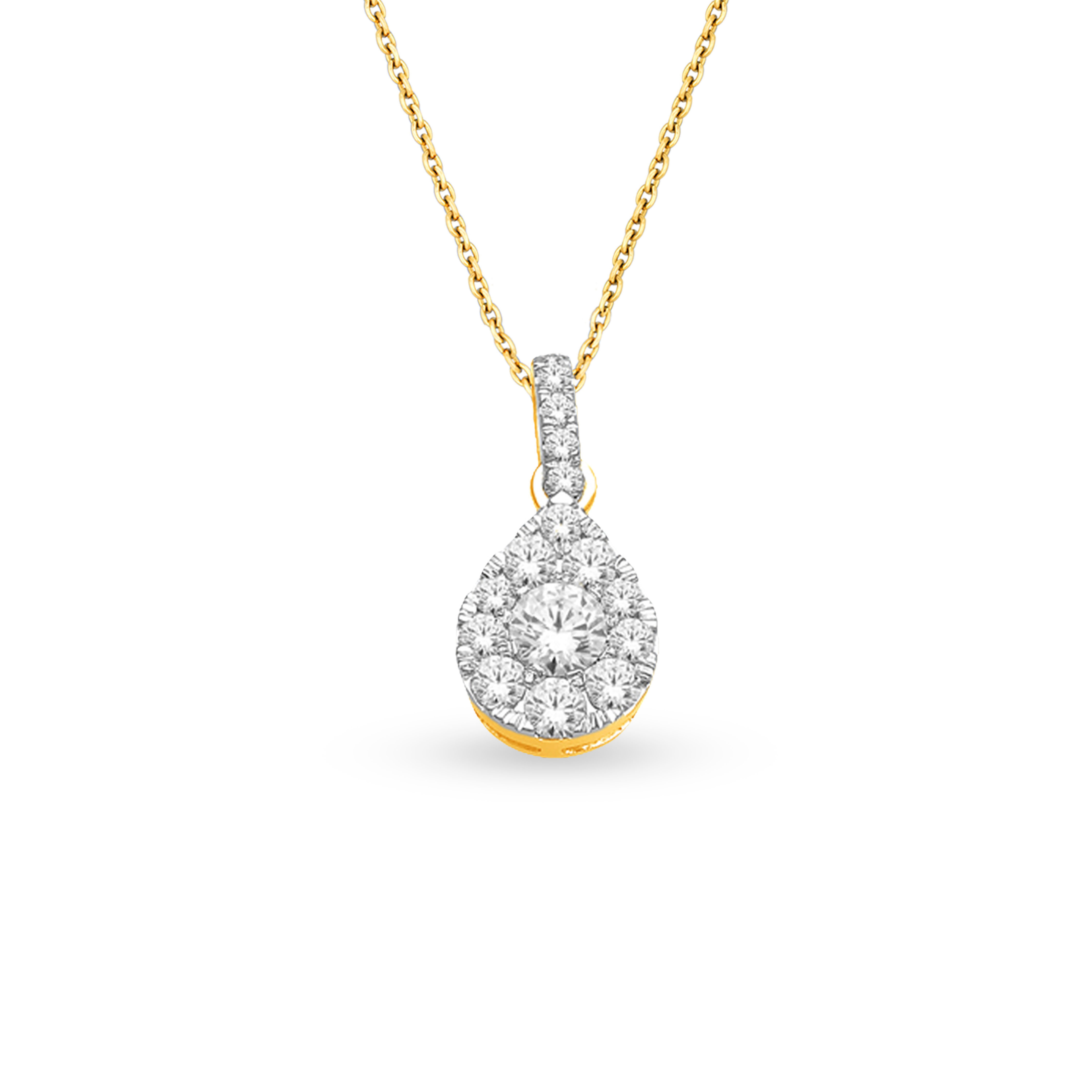 Marvelous Pear Drop Pattern Diamond Pendant