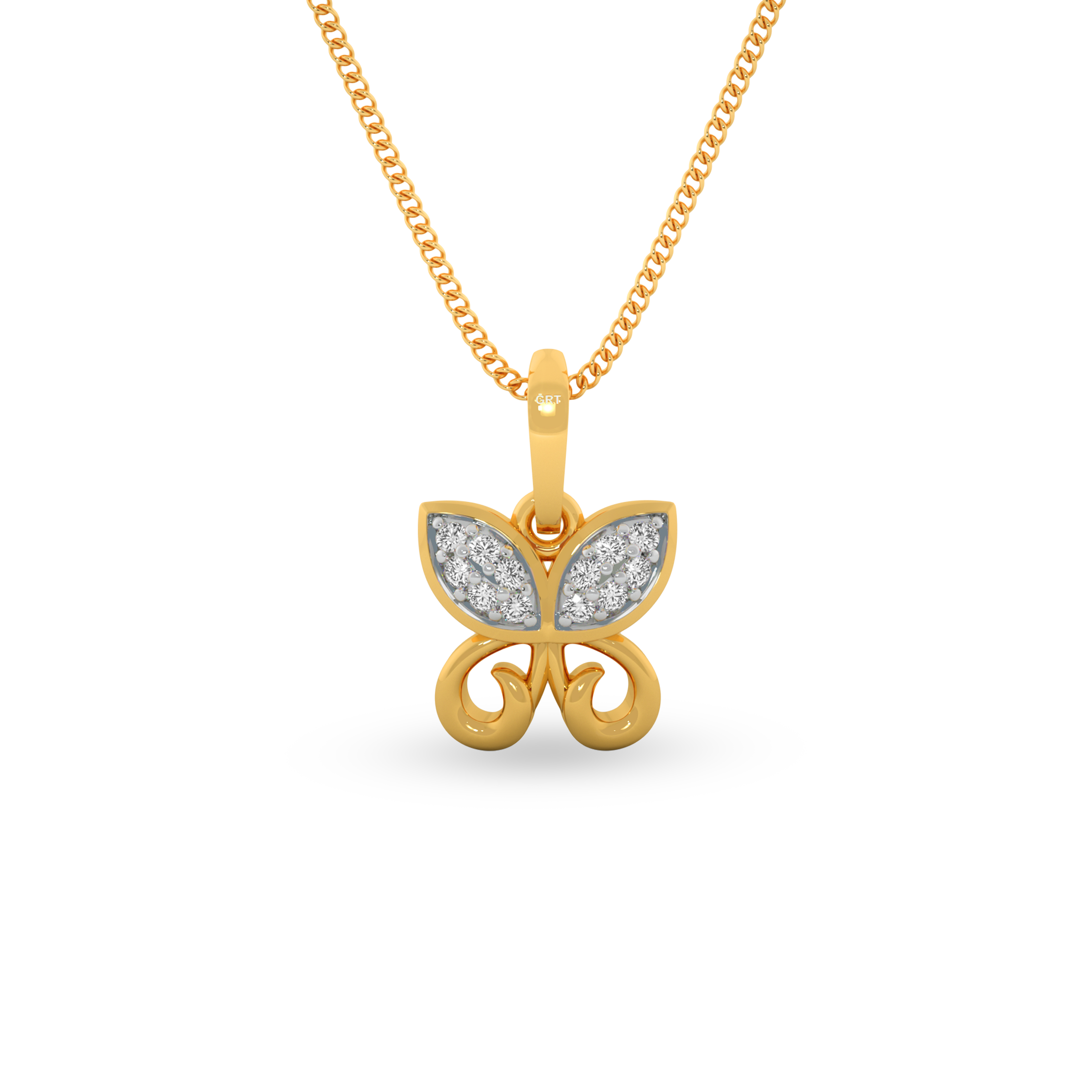 Enthralling Butterfly Diamond Pendant