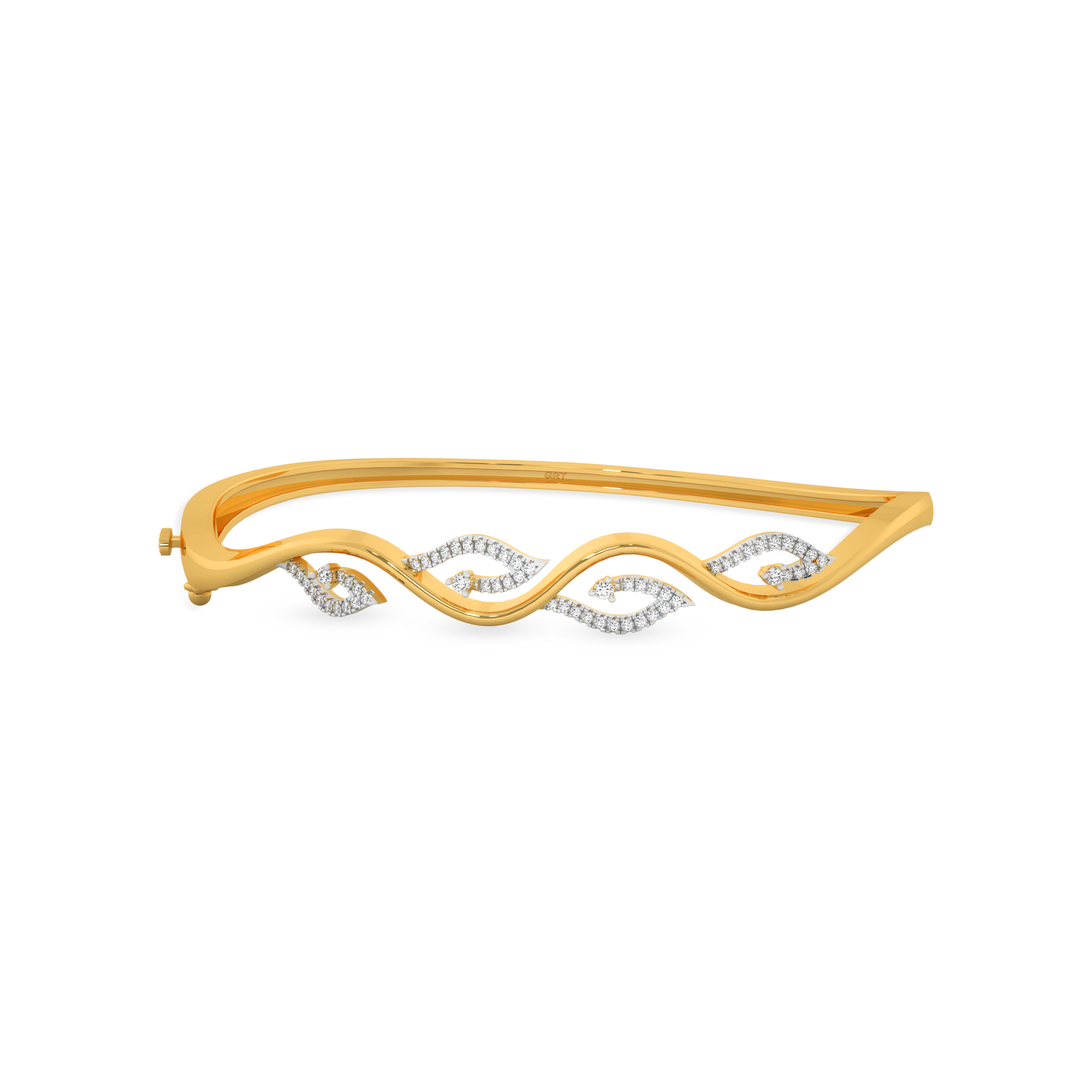 Buy Splendid Wavy Design Diamond Bracelet |GRT Jewellers
