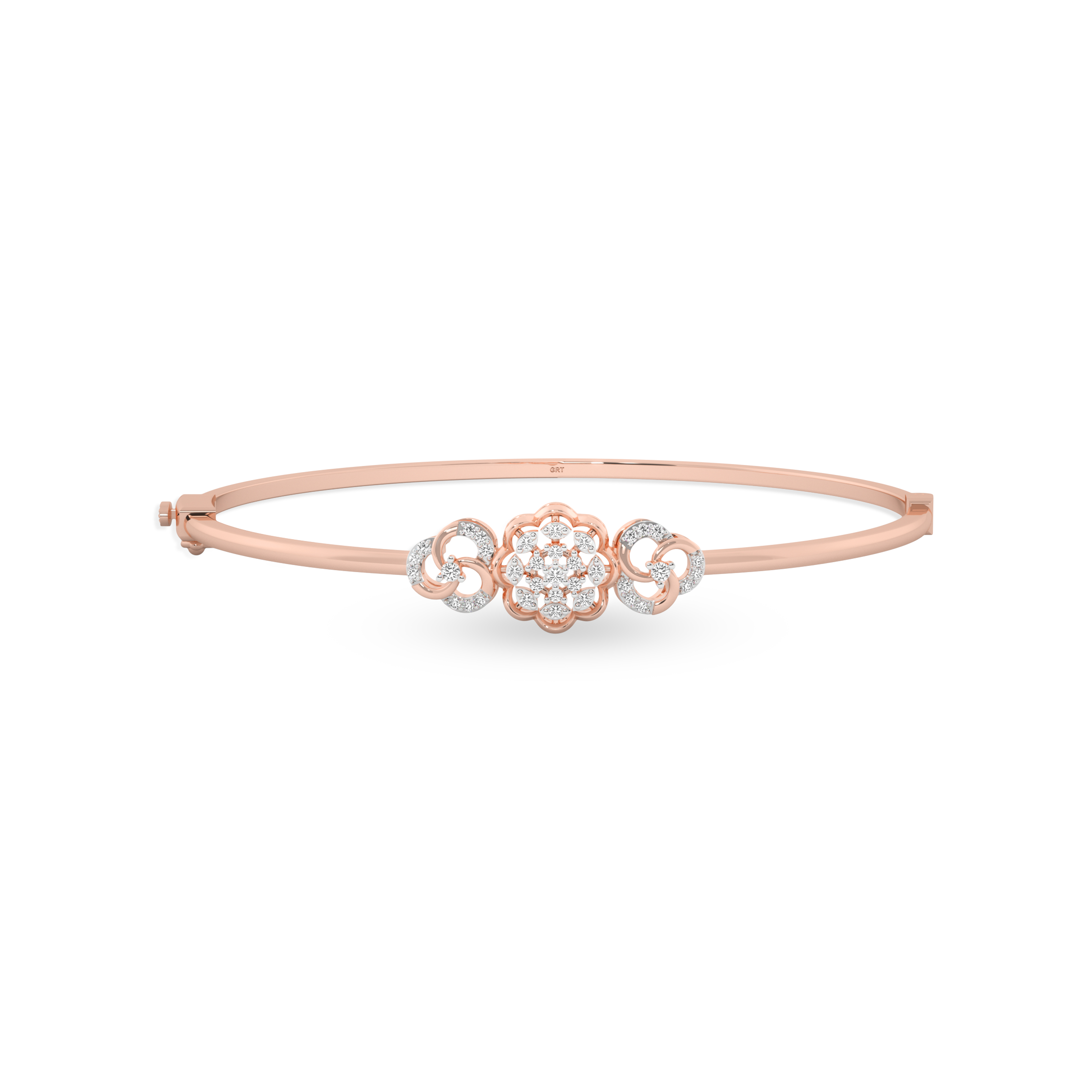 Enchanting Trio Floral Diamond Bracelet